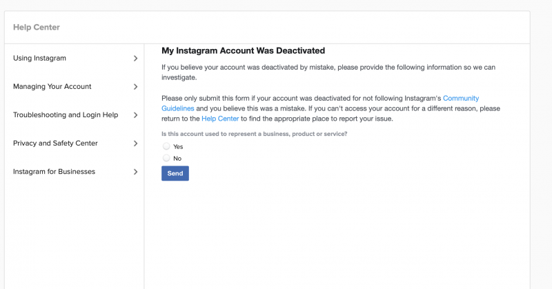 Deactivated Instagram.account - Digital License Hub